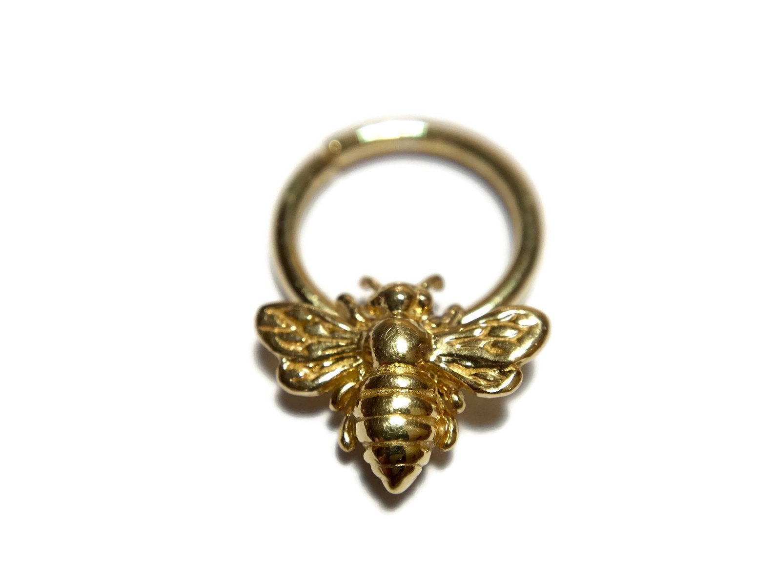 14K Gold Bee Septum Ring Dinan Rings Store
