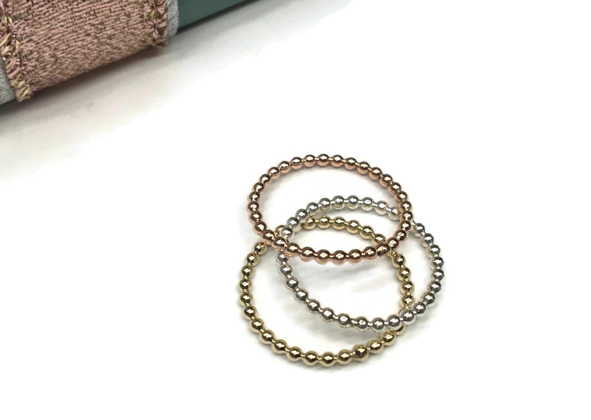 Simple Bead Ring in Solid 14 Karat Gold – Dinan Rings Store