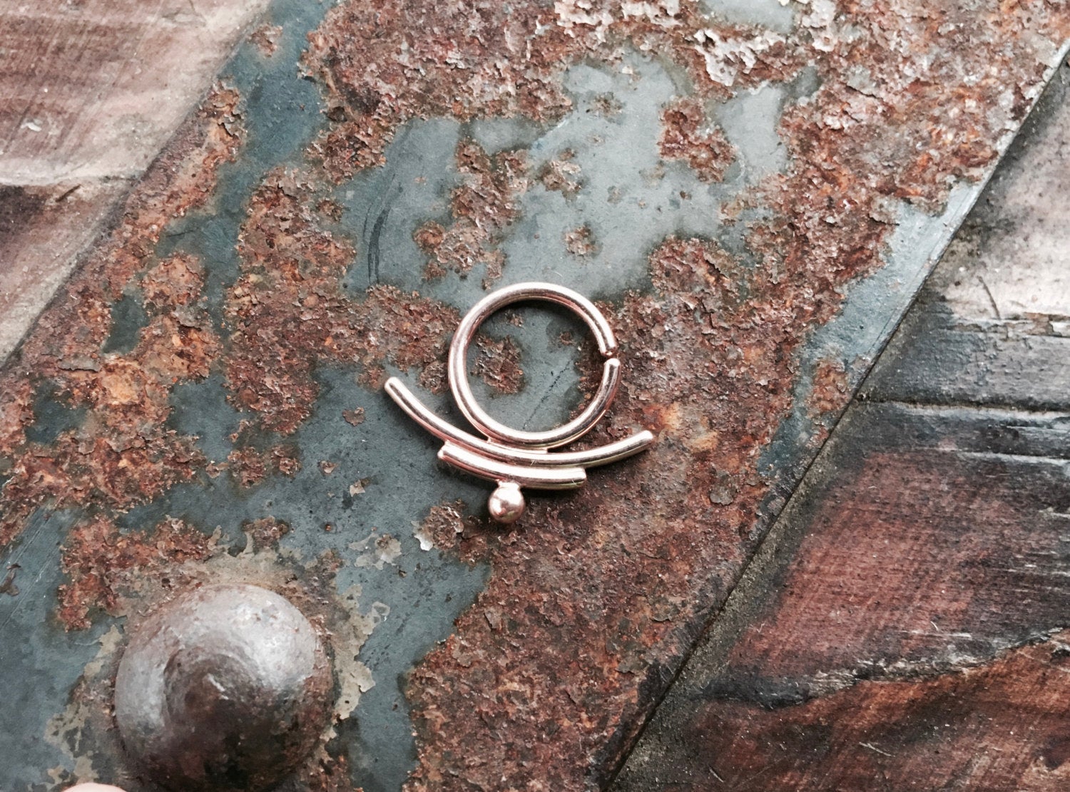 Rose Gold Tribal Septum Ring – Dinan Rings Store