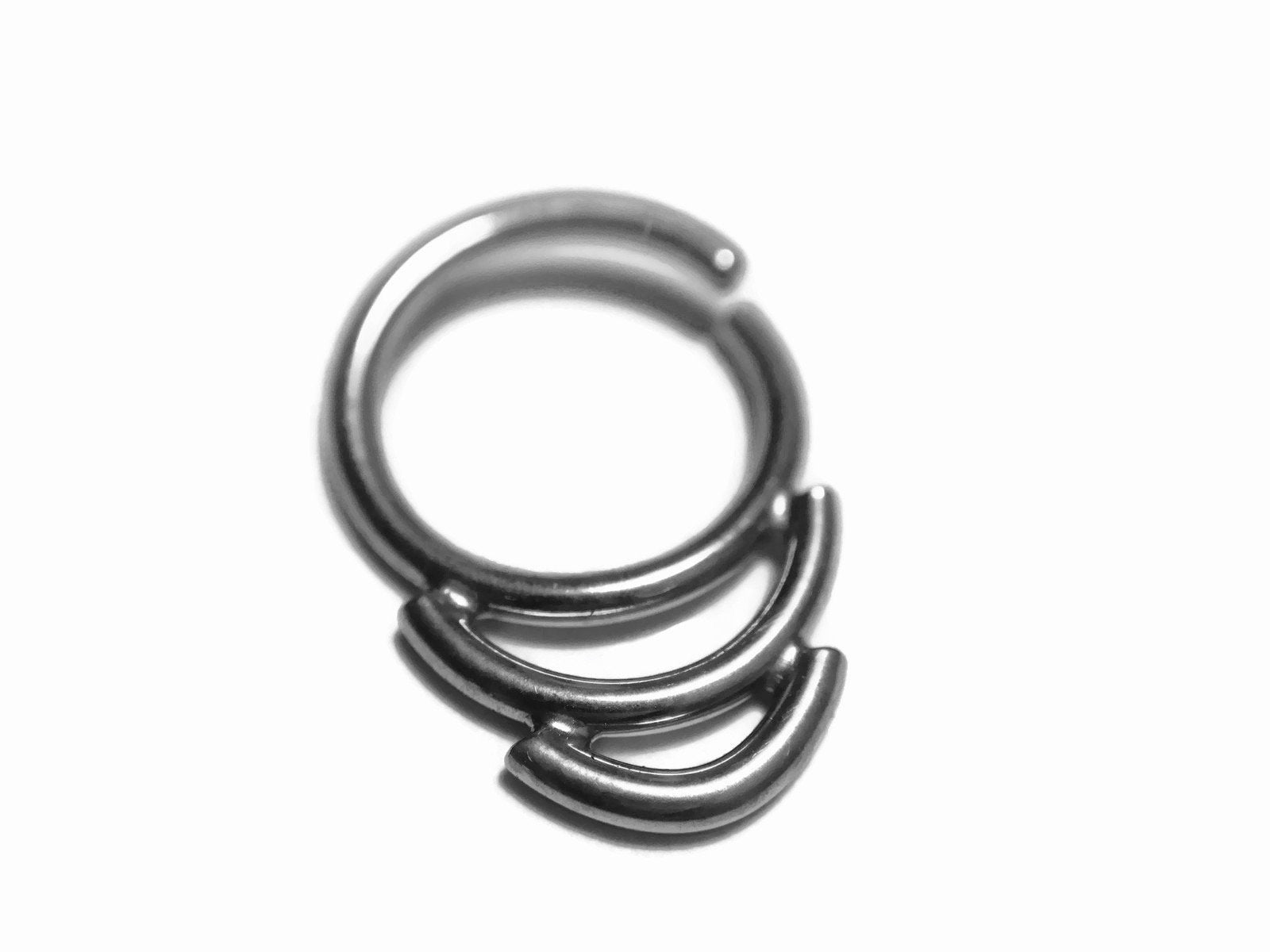Triple Layered Septum Ring – Dinan Rings Store